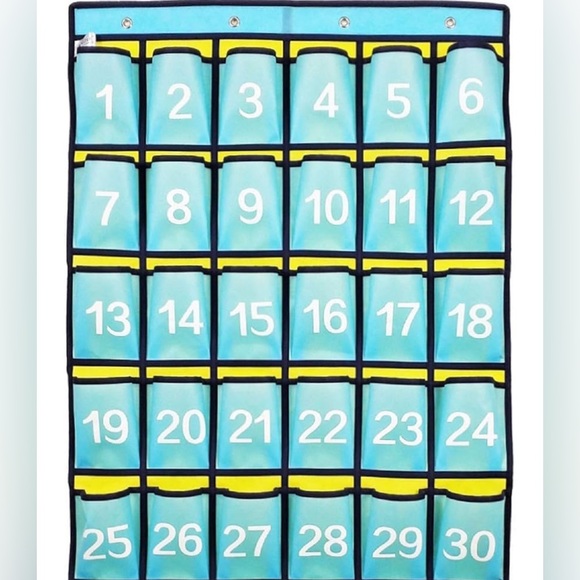 Storage & Organization | Numbered Classroom Pocket Chart Hanging ...